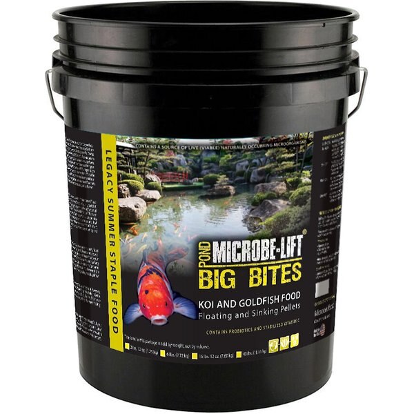 MICROBE-LIFT Pond Mini Pellets Koi & Goldfish Food, 17-lb bucket ...