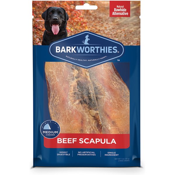 BARKWORTHIES Beef Scapula Grain-Free Dog Treats, 2 count - Chewy.com
