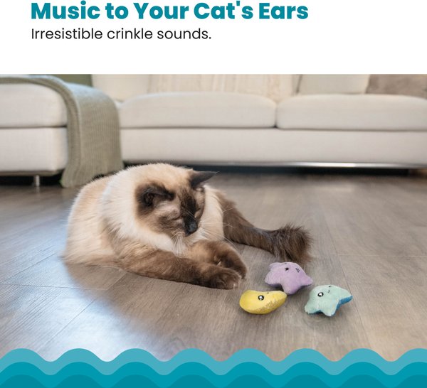 CATSTAGES Toss 'N Twinkle Plush Cat Toy with Catnip, 3 count - Chewy.com