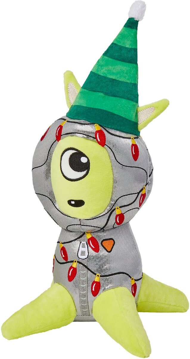 Discontinued - FRISCO Holiday Alien Plush Squeaky Dog Toy - Chewy.com