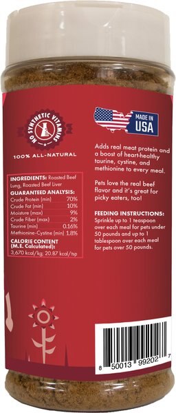 NATURE'S LOGIC Beef Crumble Dry Dog & Cat Food Topper, 8-oz bottle ...