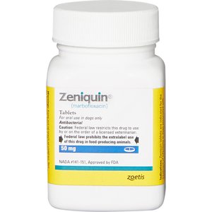 ZENIQUIN (marbofloxacin) Tablets for Dogs & Cats, 50-mg, 30 tablets ...