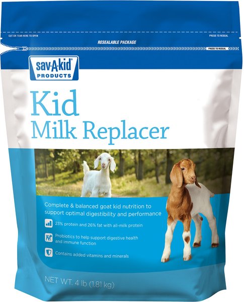 SAV-A-CAF Sav-A-Kid Goat Milk Replacer, 4-lb pouch - Chewy.com