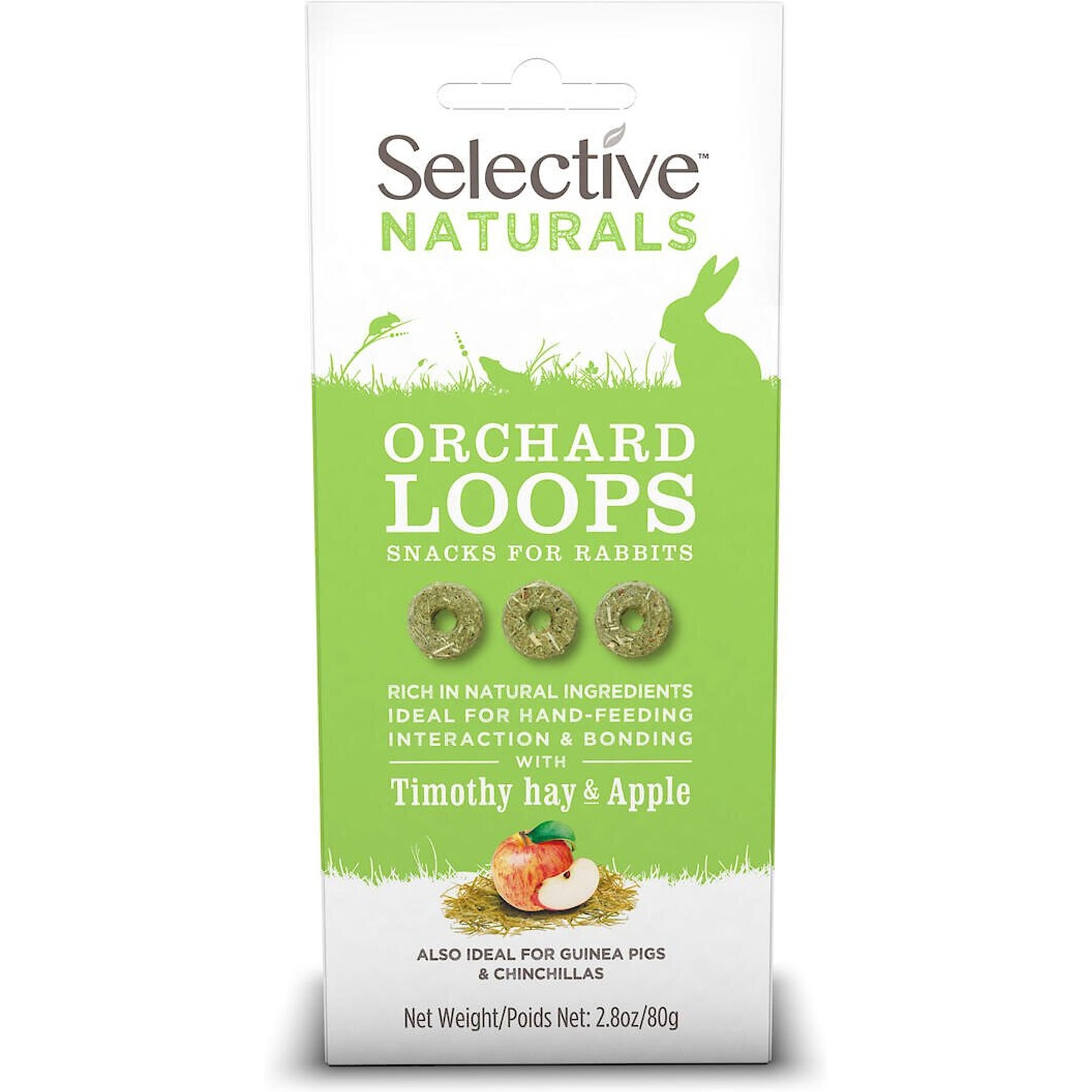 SCIENCE SELECTIVE Orchard Loops Timothy Hay & Apple Small Animal Treats ...