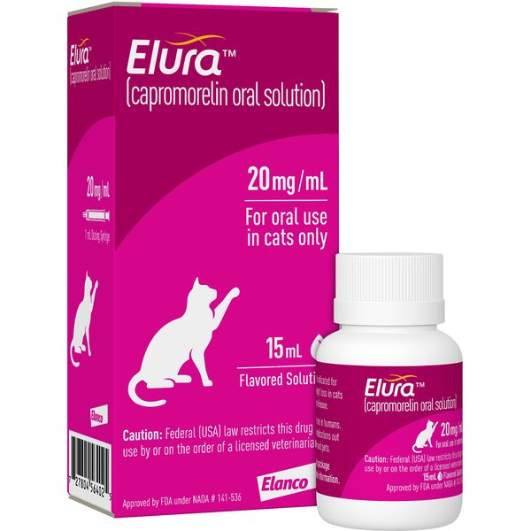 ELURA (capromorelin oral solution) for Cats, 20 mg/mL, 15 mL - Chewy.com