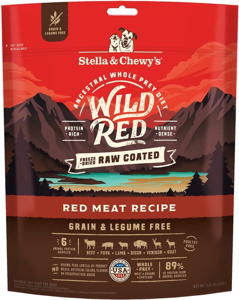 Discontinued - STELLA & CHEWY'S Wild Red Raw Coated Kibble Grain-Free ...