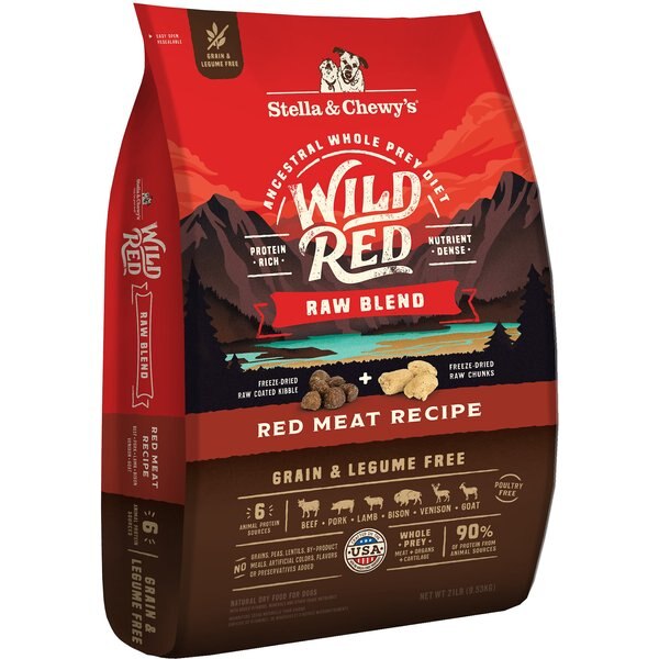 STELLA & CHEWY'S Wild Red Raw Blend Kibble Grain-Free Red Meat Recipe ...