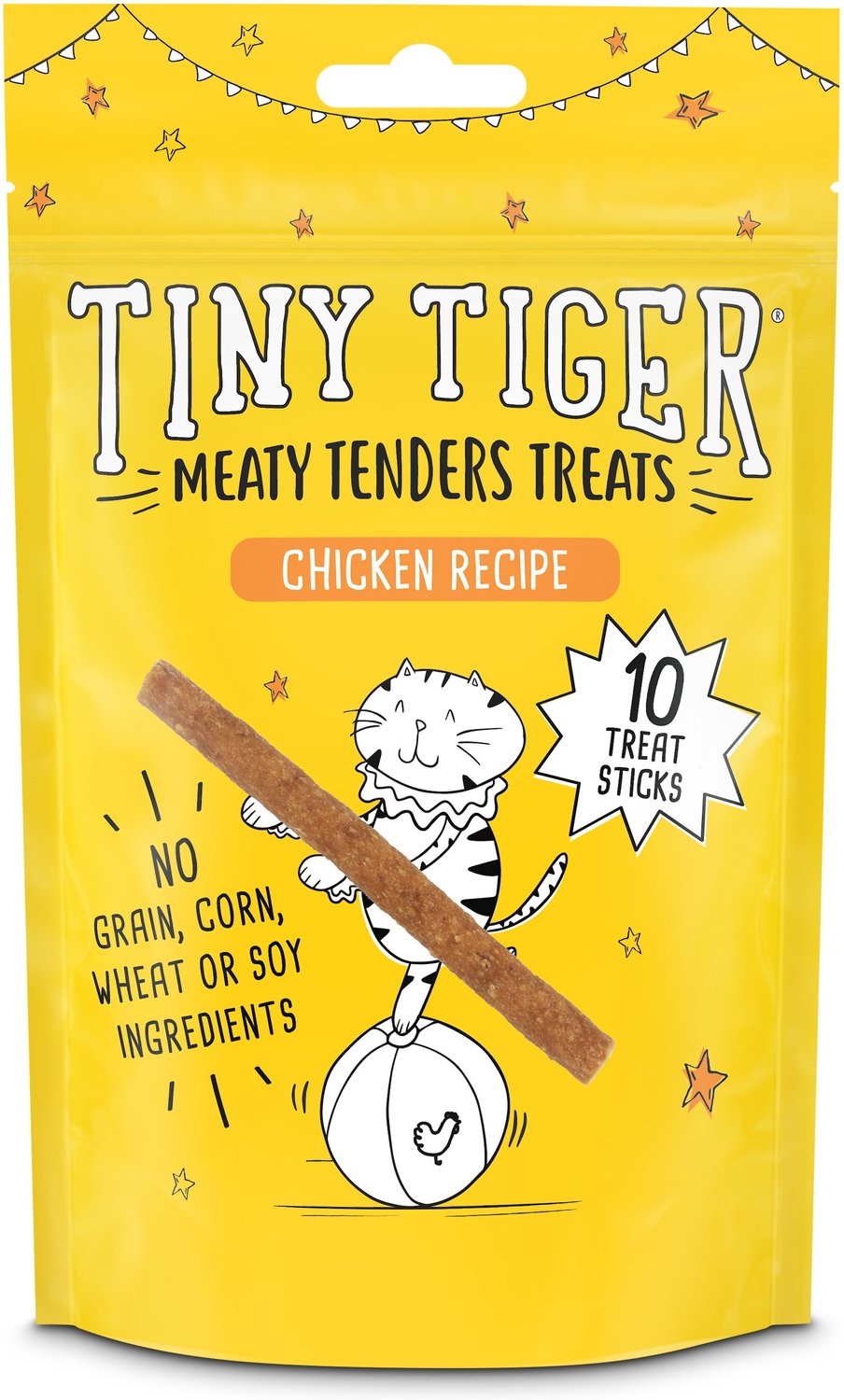 TINY TIGER, Meaty Tenders Cat Treats, Chicken Recipe, 10 count - Chewy.com