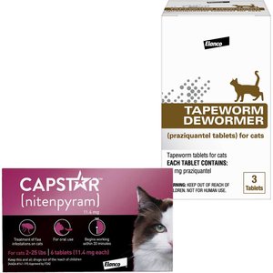 CAPSTAR Flea Oral Treatment for Cats, 2-25 lbs, 6 Tablets - Chewy.com