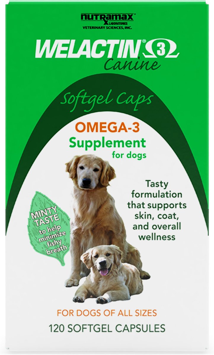 NUTRAMAX Welactin Omega-3 Fish Oil Liquid Softgels Skin & Coat ...