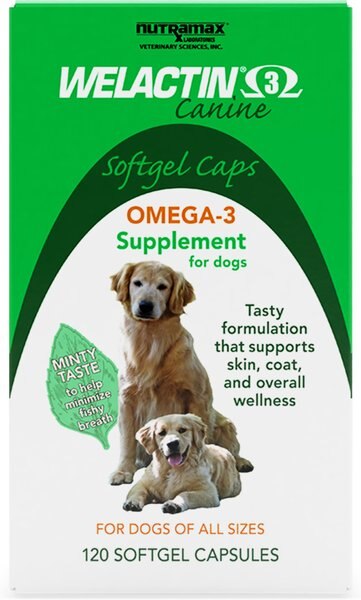 NUTRAMAX Welactin Omega-3 Fish Oil Liquid Softgels Skin & Coat ...