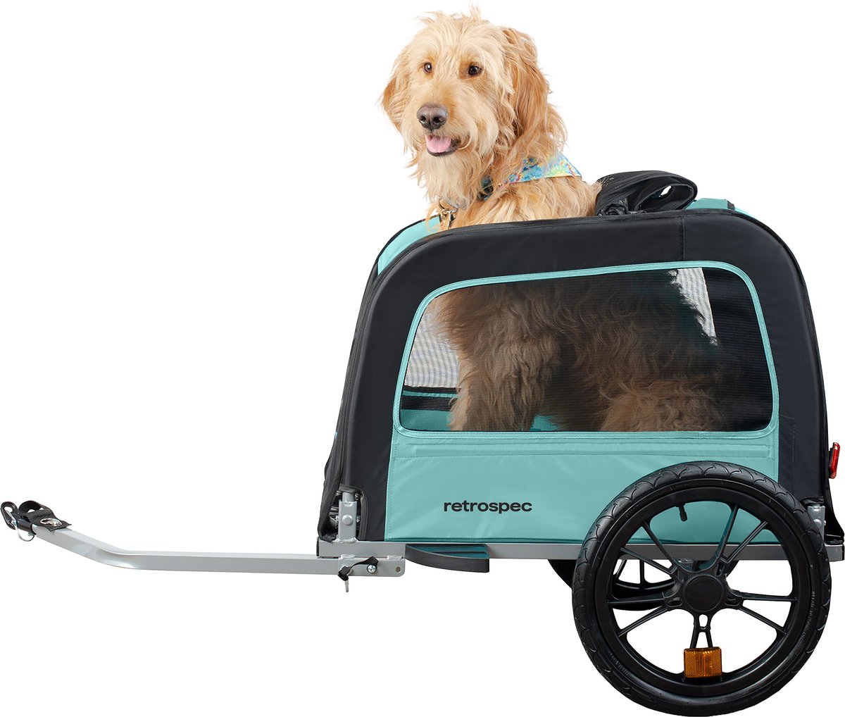 RETROSPEC Rover Waggin Dog & Cat Bike Trailer, Blue Ridge - Chewy.com