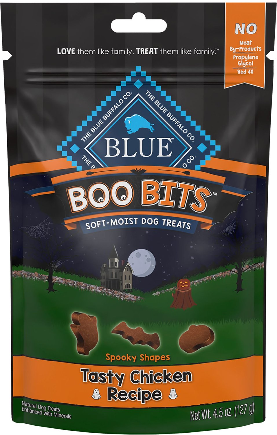 BLUE BUFFALO Boo Bits Tasty Chicken Recipe Dog Treats, 4.5-oz bag ...
