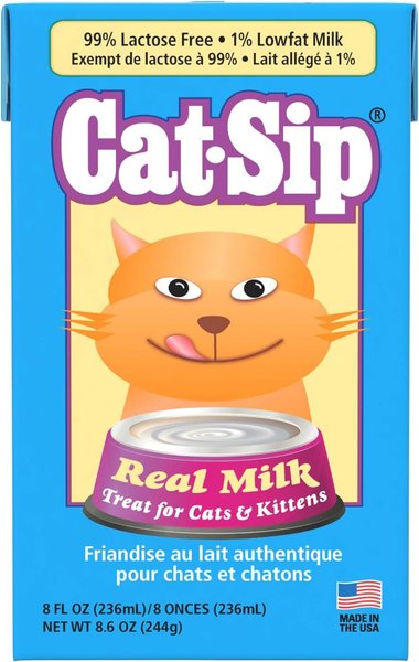 Discontinued - PETAG Cat-Sip Real Milk Treat for Cats & Kittens, 8-fl ...