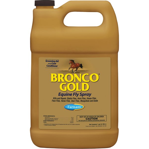 FARNAM Bronco Gold Equine Fly Horse Spray, 1-gal bottle, bundle 2 ...