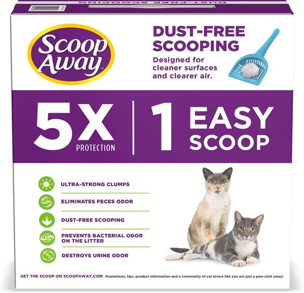 SCOOP AWAY Clump & Lock Scented Clumping Clay Cat Litter, 14-lb box ...
