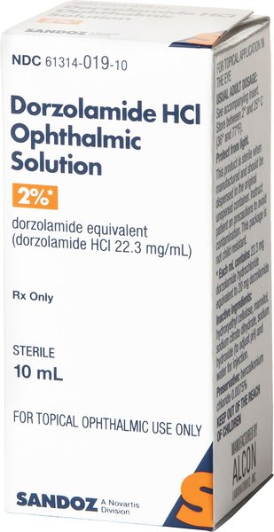 DORZOLAMIDE HCL (Generic) Ophthalmic Solution 2%, 10-mL, bundle of 2 ...