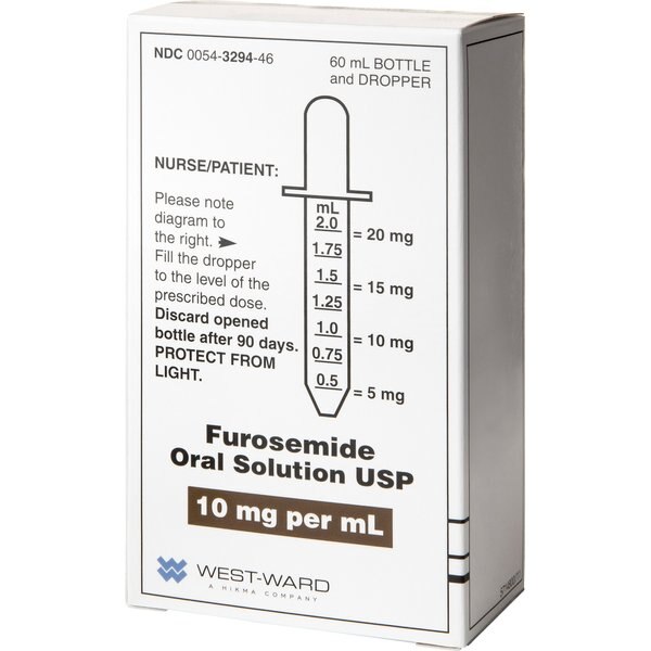 FUROSEMIDE (Generic) Oral Solution for Dogs, 10 mg/mL, 60-cc, bundle of ...