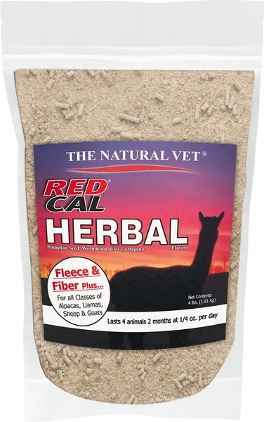 THE NATURAL VET Red Cal Multi-Species Herbal Fleece & Fiber Supplement ...