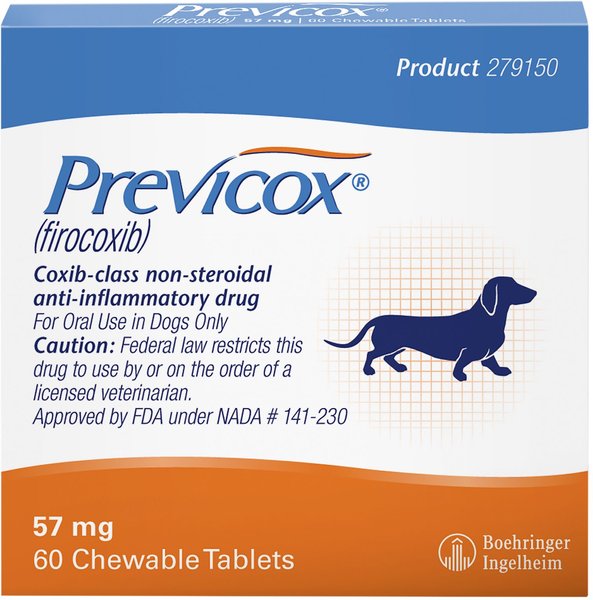 PREVICOX (Firocoxib) Chewable Tablets for Dogs, 57-mg - Easy Refills ...