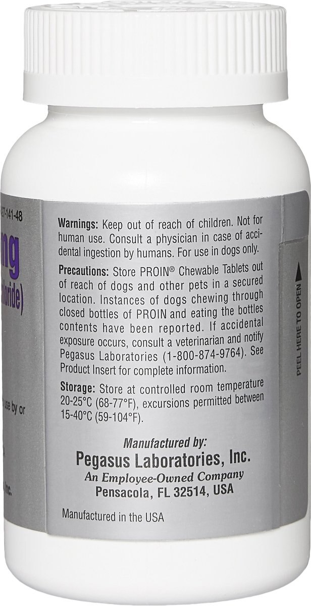 PROIN (phenylpropanolamine hydrochloride) Chewable Tablets for Dogs, 50 ...