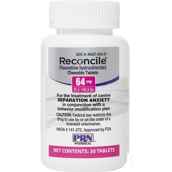 RECONCILE (fluoxetine hydrochloride) Tablets for Dogs, 64-mg, 60 ...