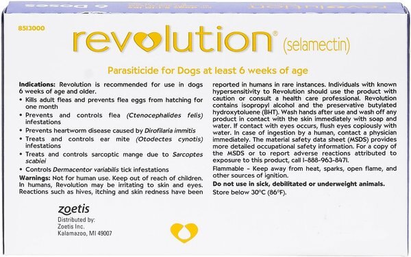 REVOLUTION Topical Solution for Dogs, 5.1-10 lbs, (Purple Box), 12 ...