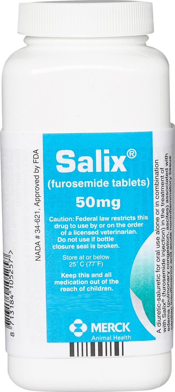 SALIX (Furosemide) Tablets for Dogs & Cats, 50-mg, 60 tablets - Chewy.com