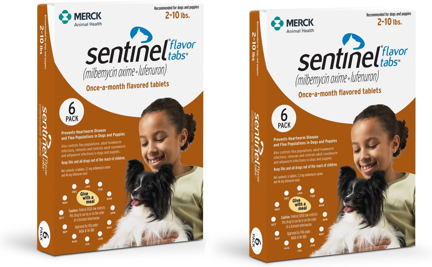 SENTINEL Tablet for Dogs, 2-10 lbs, (Brown Box), 12 Tablets (12-mos ...