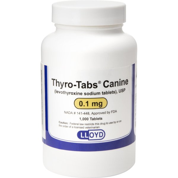 THYRO-TABS (Levothyroxine Sodium) Tablets, 0.1-mg, 30 tablets - Chewy.com
