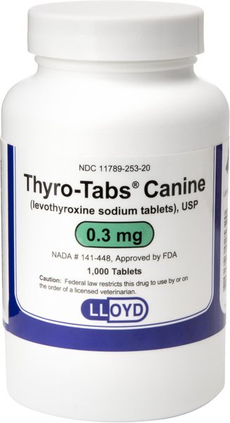 THYRO-TABS (Levothyroxine Sodium) Tablets, 0.3-mg, 30 tablets - Chewy.com