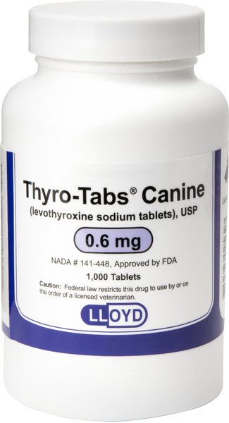 THYRO-TABS (Levothyroxine Sodium) Tablets, 0.6-mg, 120 tablets - Chewy.com