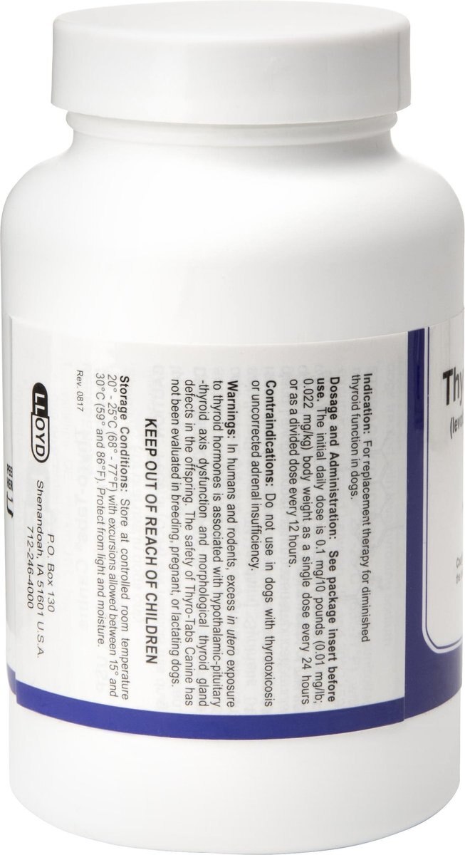 THYRO-TABS (Levothyroxine Sodium) Tablets, 0.8-mg, 120 tablets - Chewy.com