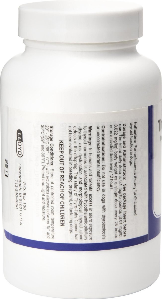 THYRO-TABS (Levothyroxine Sodium) Tablets, 1.0-mg, 120 tablets - Chewy.com