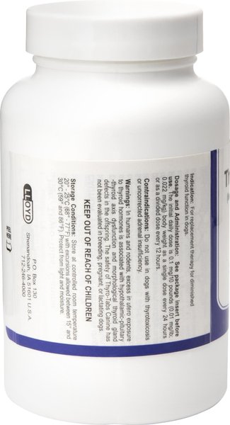 THYRO-TABS (Levothyroxine Sodium) Tablets, 1.0-mg, 120 tablets - Chewy.com