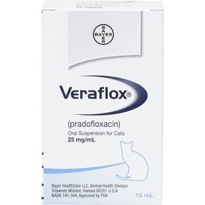 VERAFLOX (pradofloxacin) Oral Suspension for Cats, 25-mg/mL, 15-mL ...