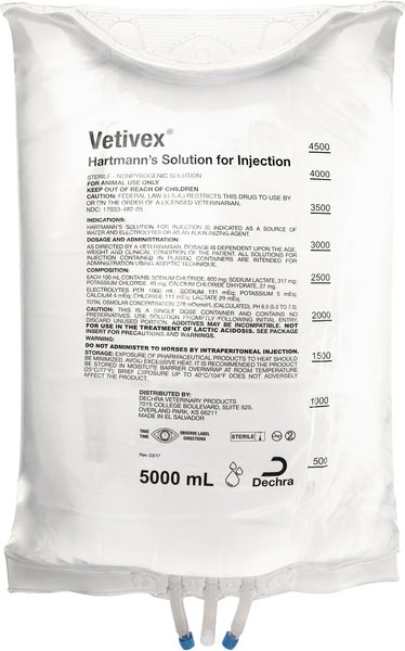 VETIVEX Hartmann's Solution for Dogs, Cats & Horses, 5-L, bundle of 2 ...