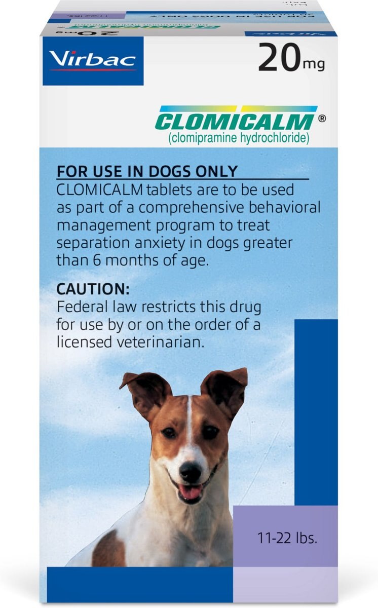 CLOMICALM (Clomipramine HCl) Tablets for Dogs, 20-mg, 60 tablets ...