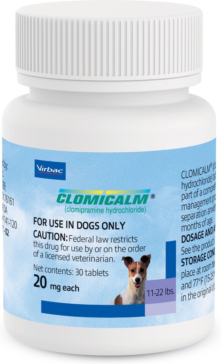 CLOMICALM (Clomipramine HCl) Tablets for Dogs, 20-mg, 60 tablets ...