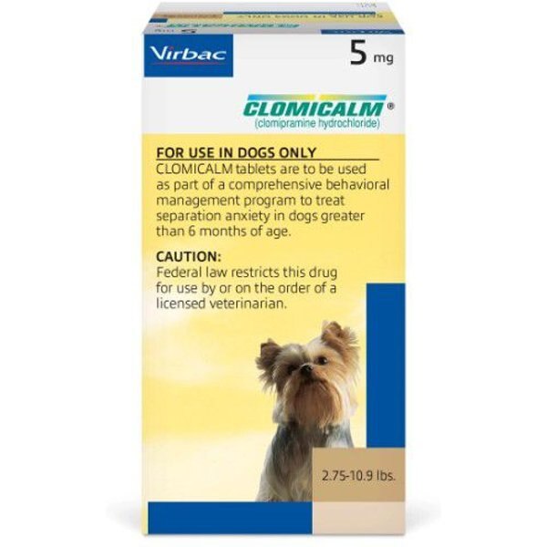 CLOMICALM (Clomipramine HCl) Tablets for Dogs, 5-mg, 90 tablets - Chewy.com