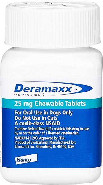 DERAMAXX (deracoxib) Chewable Tablets for Dogs, 25-mg, 60 tablets ...