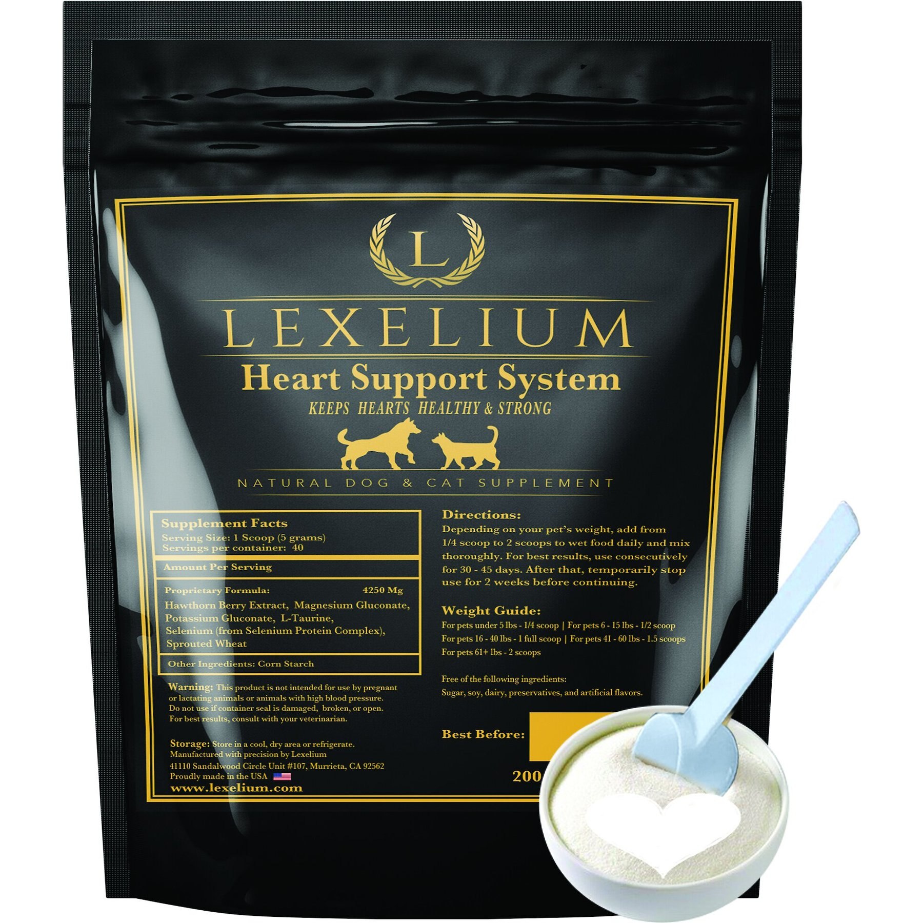 LEXELIUM Heart Support System Dog & Cat Supplement, 7-oz bag - Chewy.com