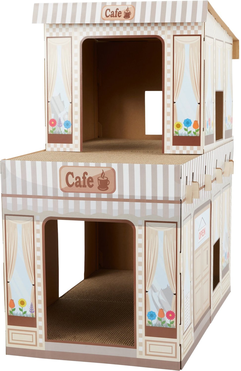 FRISCO Brunch Cafe Cardboard Cat House, 2-Story - Chewy.com