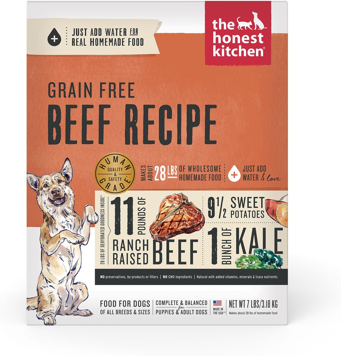 THE HONEST KITCHEN Beef Recipe Grain-Free Dehydrated Dog Food, 7-lb box - Chewy.com