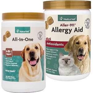 NATURVET Aller-911 Plus Antioxidants Soft Chews Allergy Supplement for ...