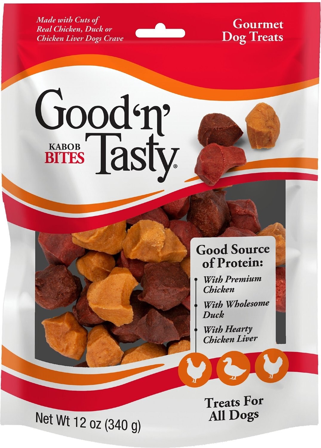 GOOD 'N' TASTY Kabob Bites Dog Treats, 12-oz bag - Chewy.com