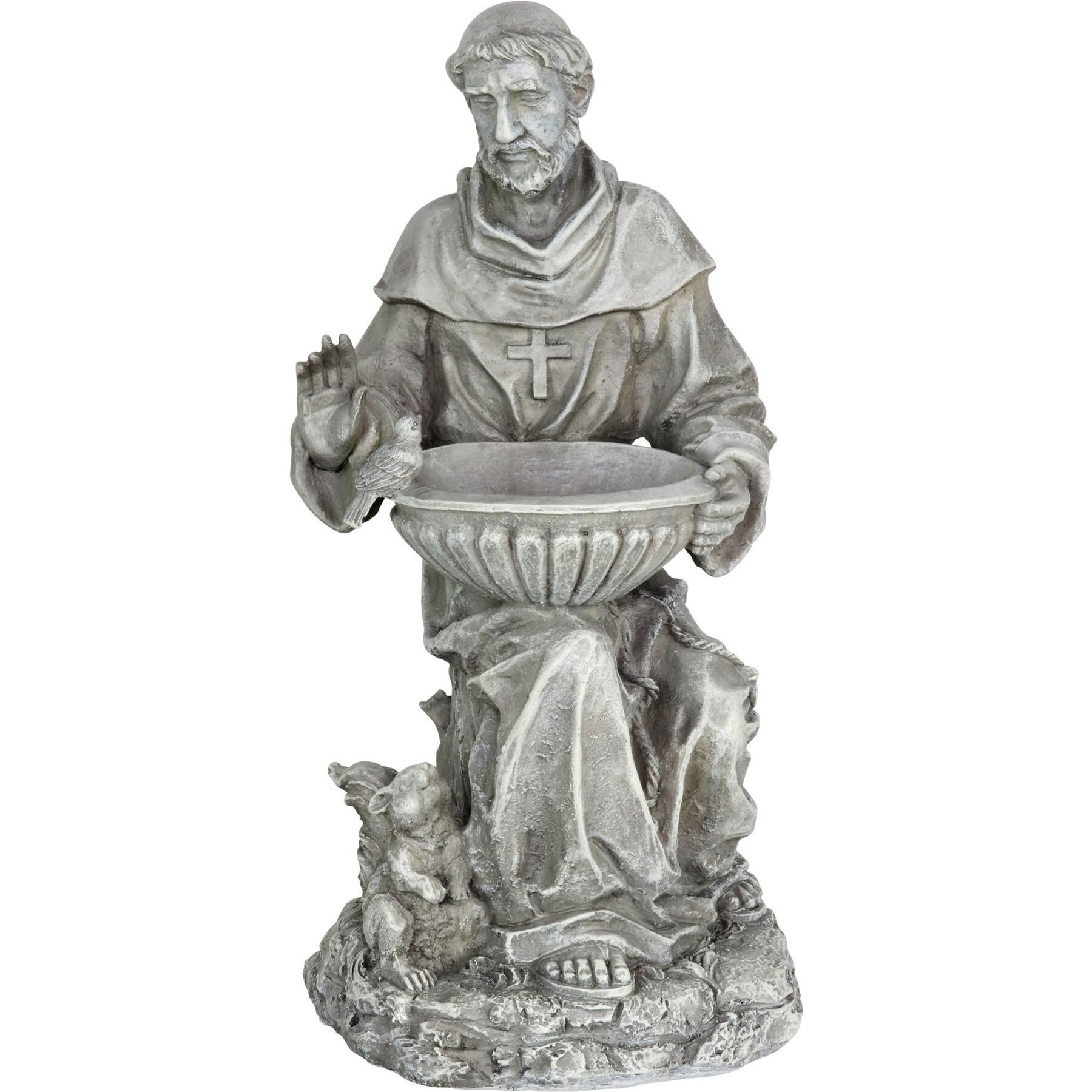EXHART Saint Francis Garden Statue Bird Feeder - Chewy.com