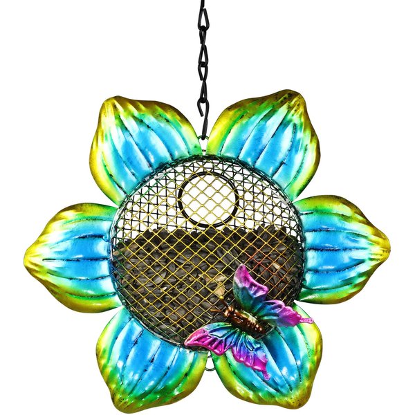 EXHART Solar Hanging Metal Mesh Hummingbird Bird Feeder - Chewy.com