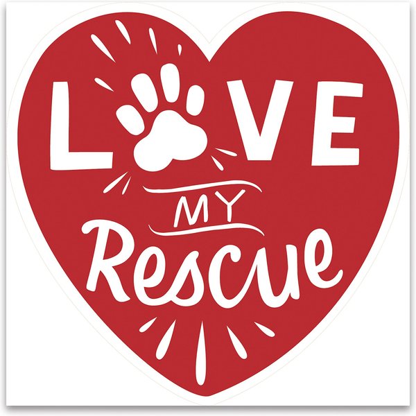 PRIMITIVES BY KATHY Love My Rescue Car Magnet - Chewy.com