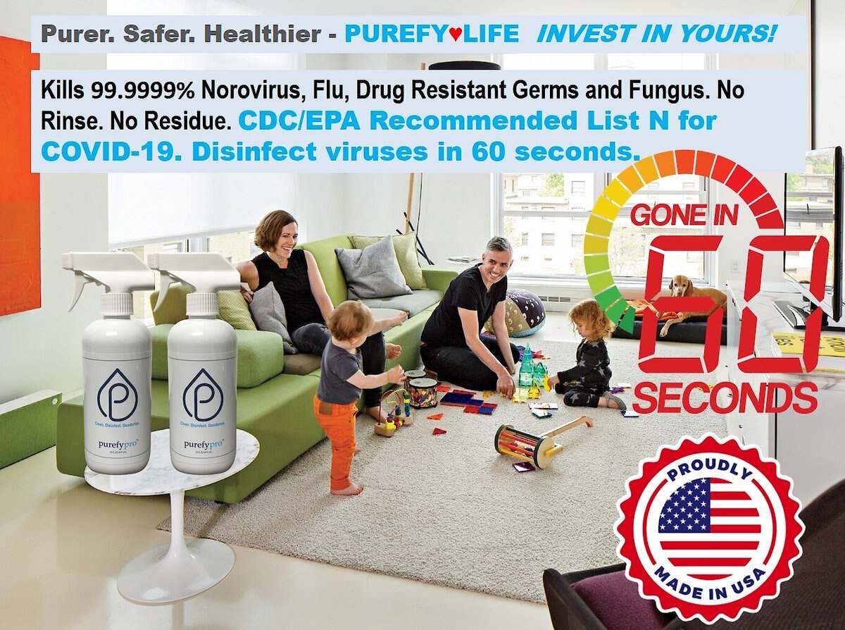 PUREFY Pro Disinfectant Spray, 16-fl oz bottle, 2 count - Chewy.com